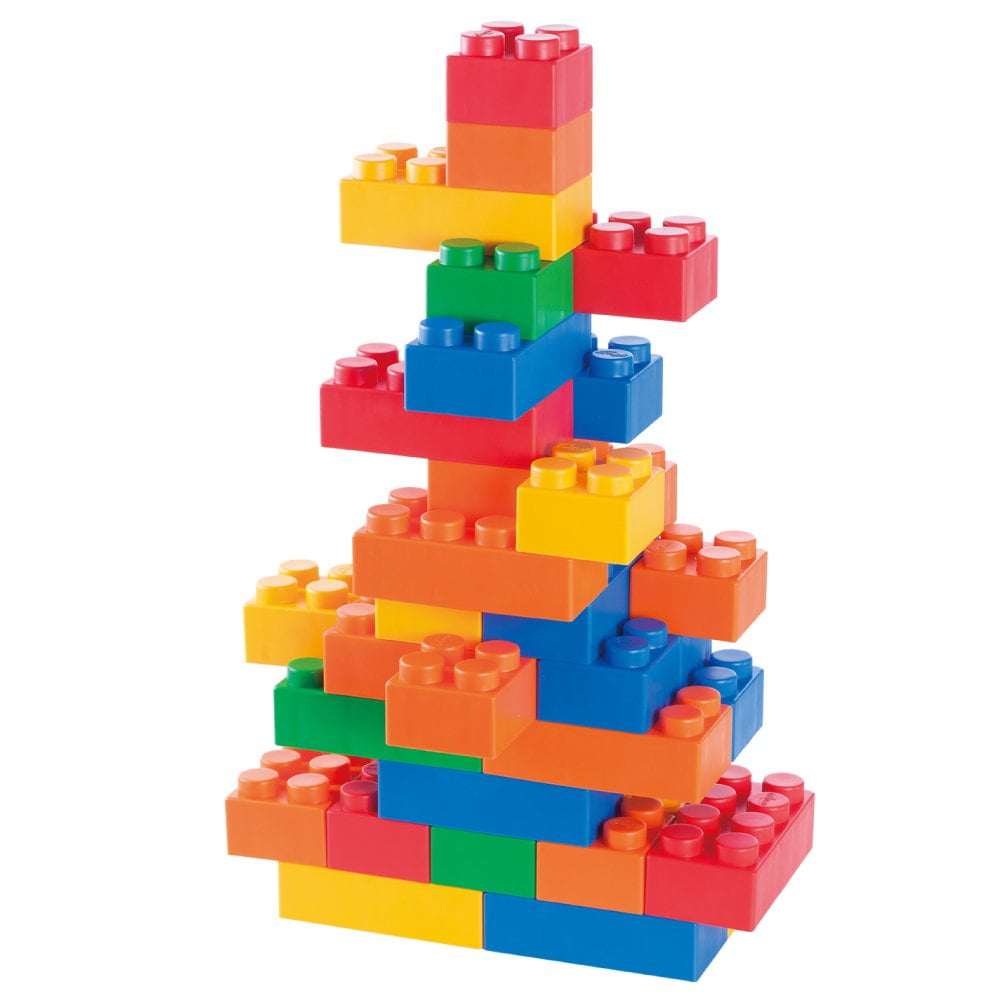 Plump Soft Building Blocks - 60-Piece Jumbo Stacking Multicolor Set for ...