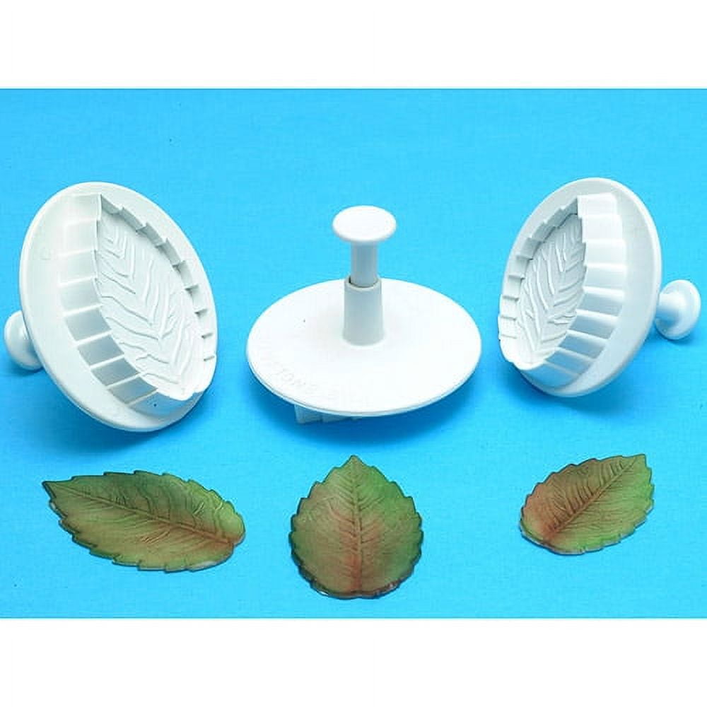 Plunger Cutter Set 3 Pieces-Veined Rose Leaf - Walmart.com