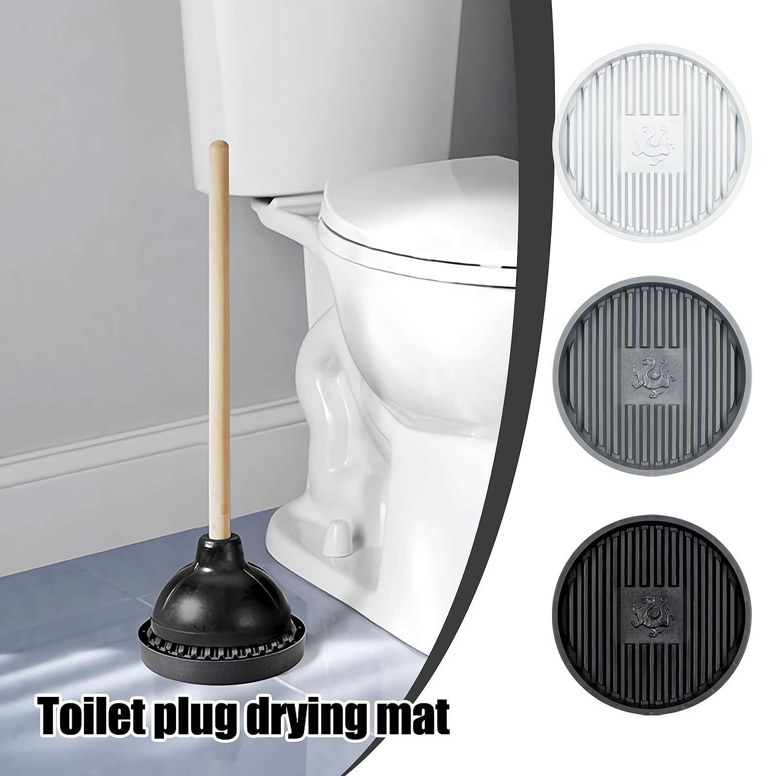 Plunger Holder, Plunger Tray, Plunger Mat Air Drying Mat for Toilet ...