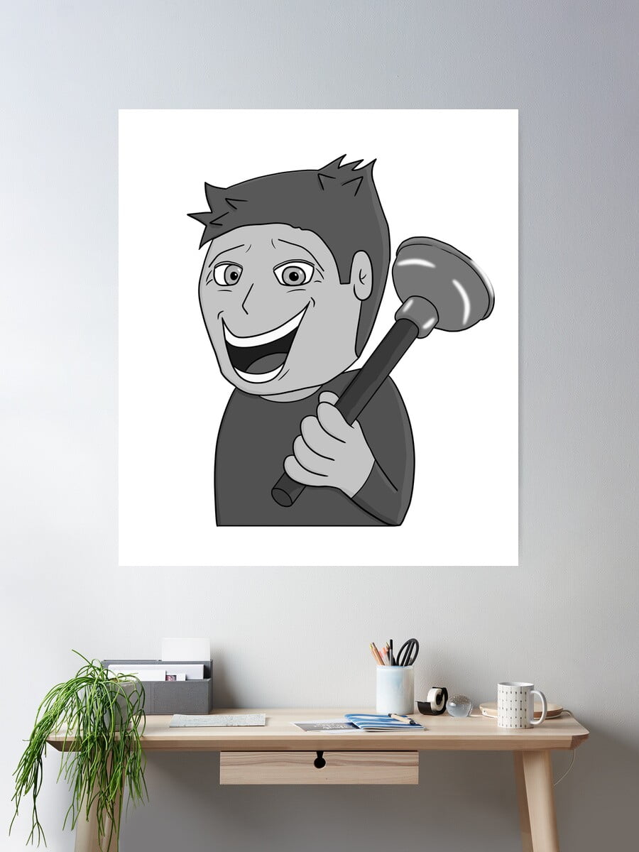 Plunger (No Text) Poster Wall Art, Modern Wall Decor For Living Room ...