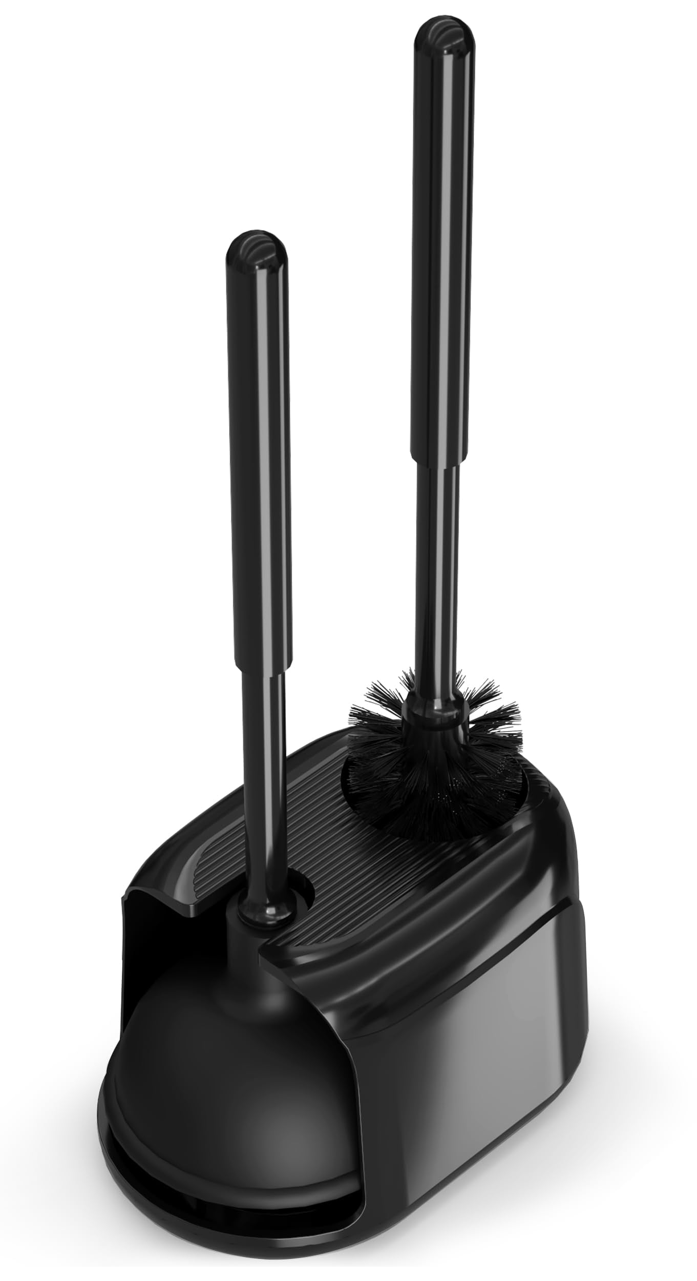 Toilet Brush and Plunger Set with Stand, Professional Cleaning Kit for ...