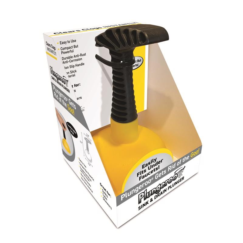 Plungeroo Mini Sink & Drain 'Power Pressure' Plunger - Kitchen Plumbing ...