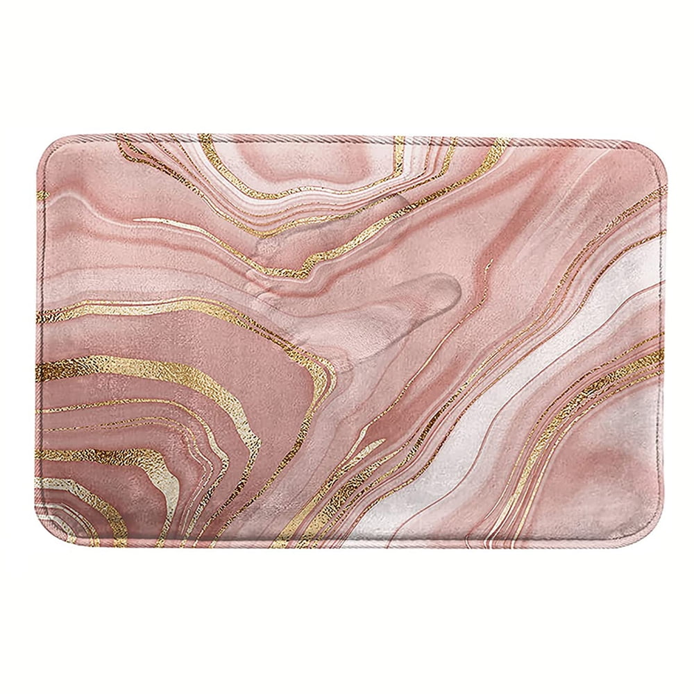 Pluoda Korean Style Pink Microfiber Bath Rug, 20" x 32", Non-Slip ...