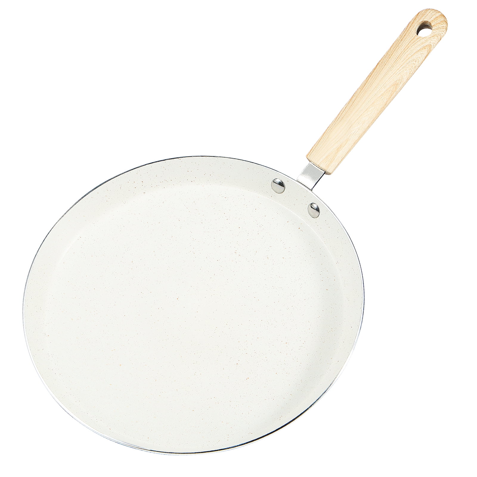 Pluokvzr 10" Crepe Pan with Wood Handle Nonstick Frying Pan for Stove ...