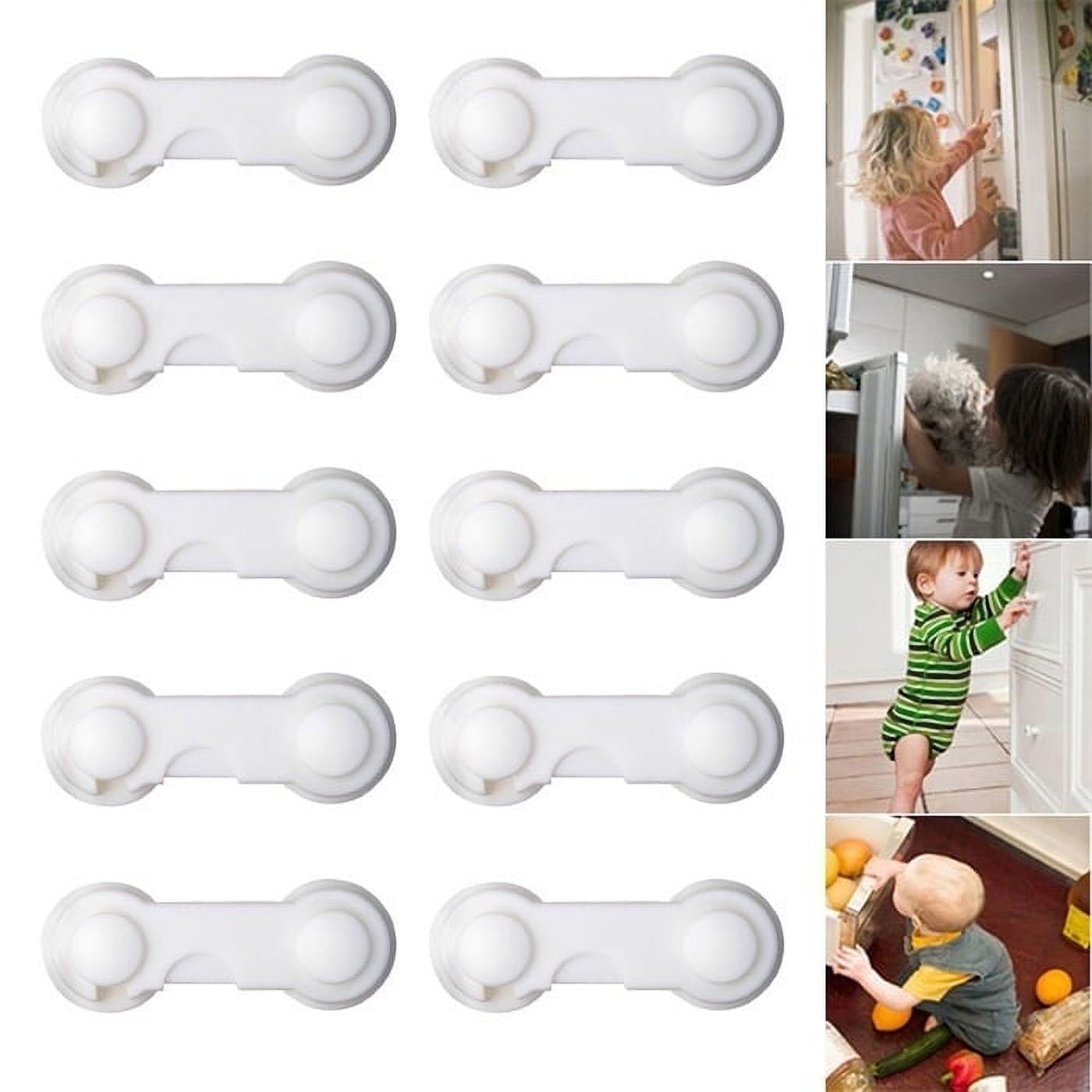 Fznkrag 10 PCS Child Safety Locks - Baby Safety Cabinet Locks - Cabinet ...