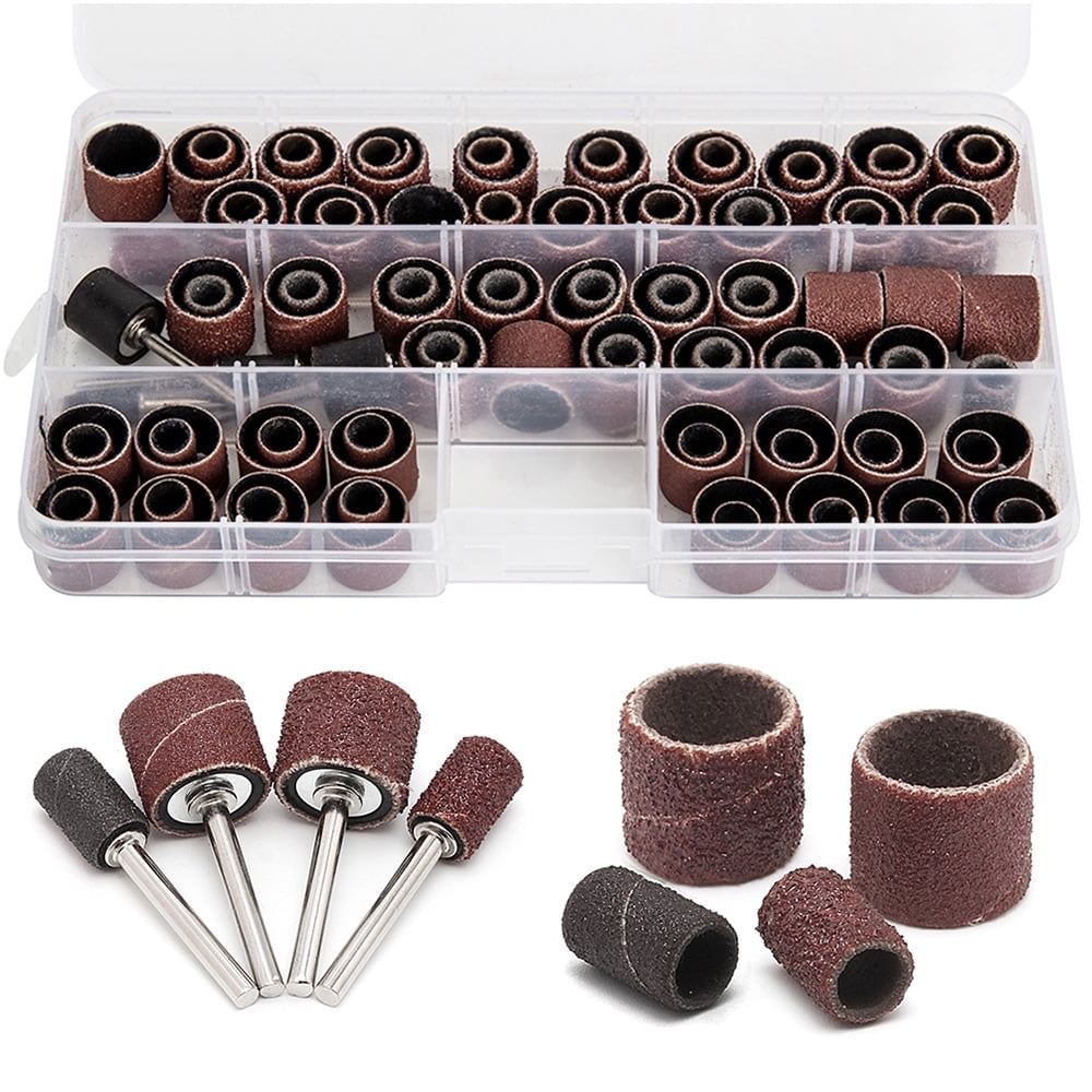 Grusce 104 Pcs/Set Abrasie Sanding Cylinders Drum Sander Sleees 60 120 ...