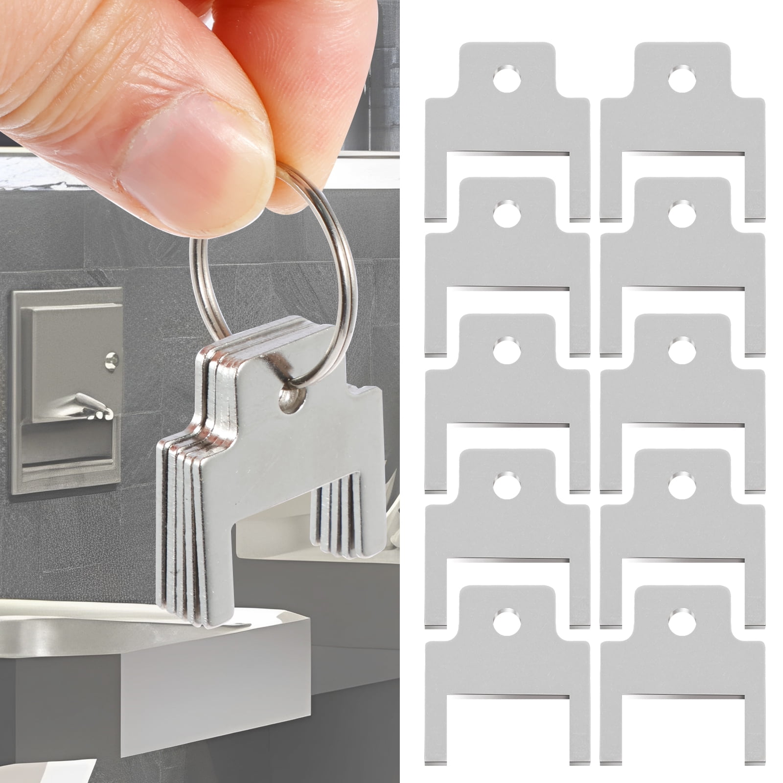 Pluokvzr 10pcs Paper Towel Dispenser Key Metal Toilet Paper Dispenser ...
