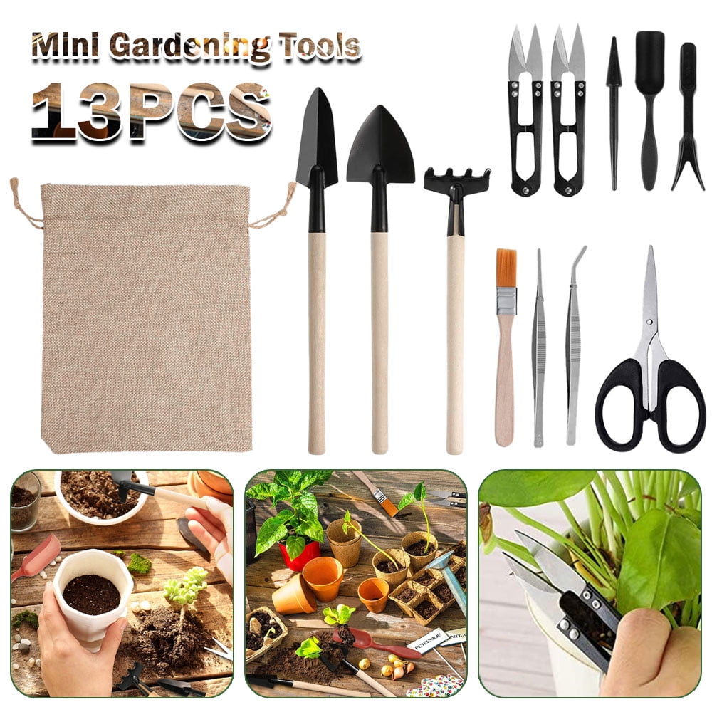 Fznkrag 13pcs Succulent Plants Tools, Mini Garden Hand Tools ...
