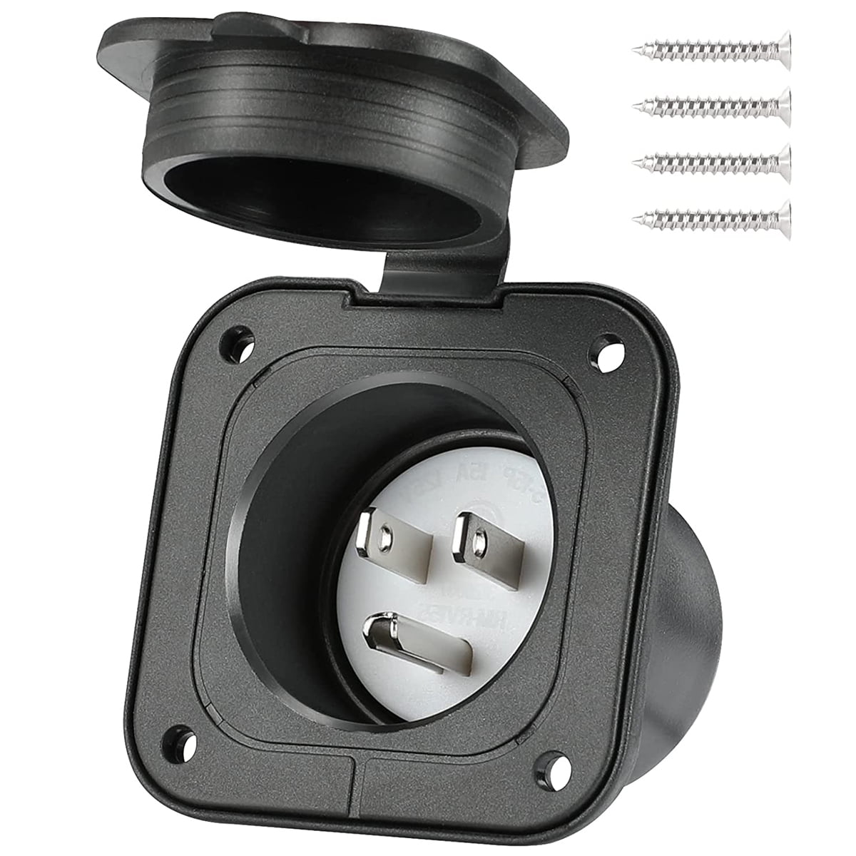 Pluokvzr 15 Amp Shore Power Inlet Plugs 125V Flange Inlet RV Power ...