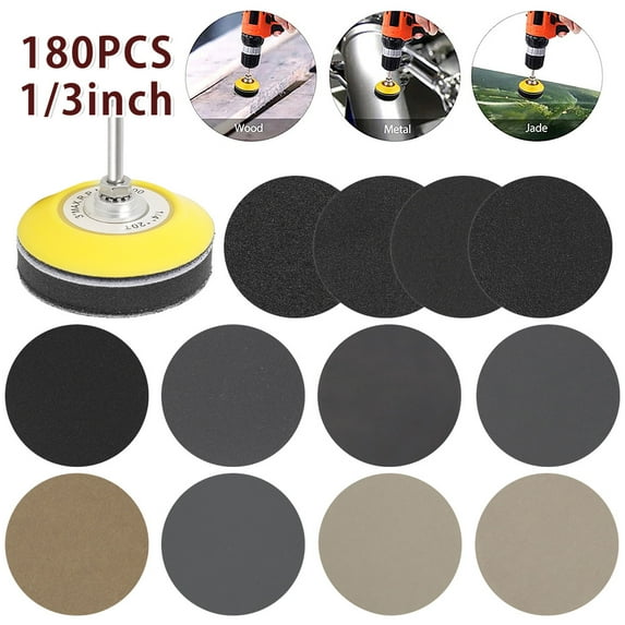 Fznkrag 180Pcs Mouse Detail Sander Sandpaper Wet and Dry Sanding Paper ...