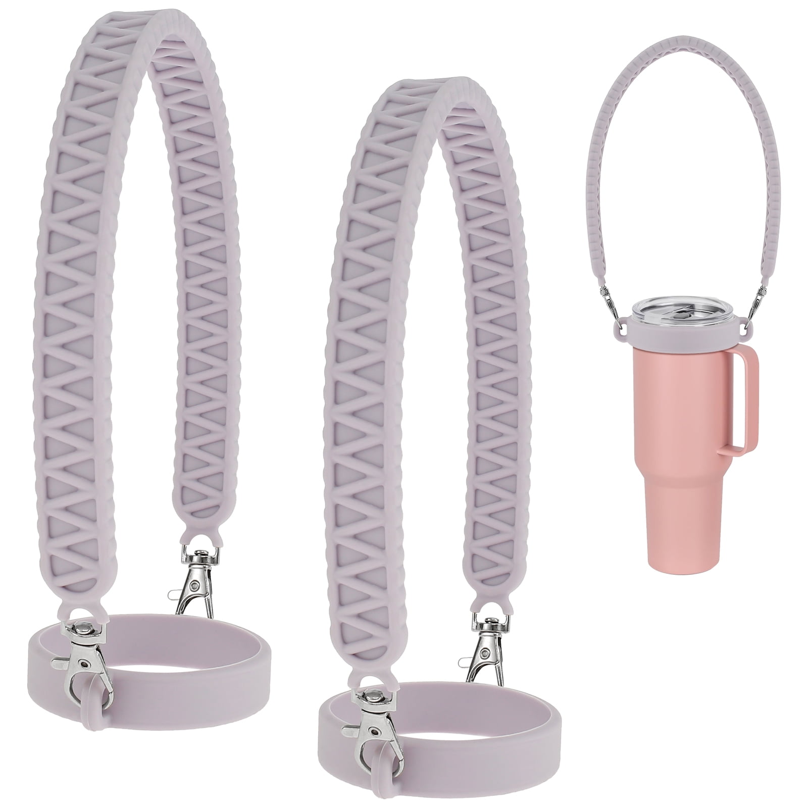 Pluokvzr 2 Pack Water Bottle Carrying Strap Fit 8-40oz Bottle Silicone ...