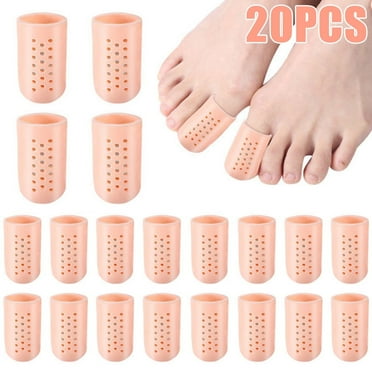 GIXUSIL Big Toe Protector 10Pcs Silicone Gel Toe Cap with Holes ...