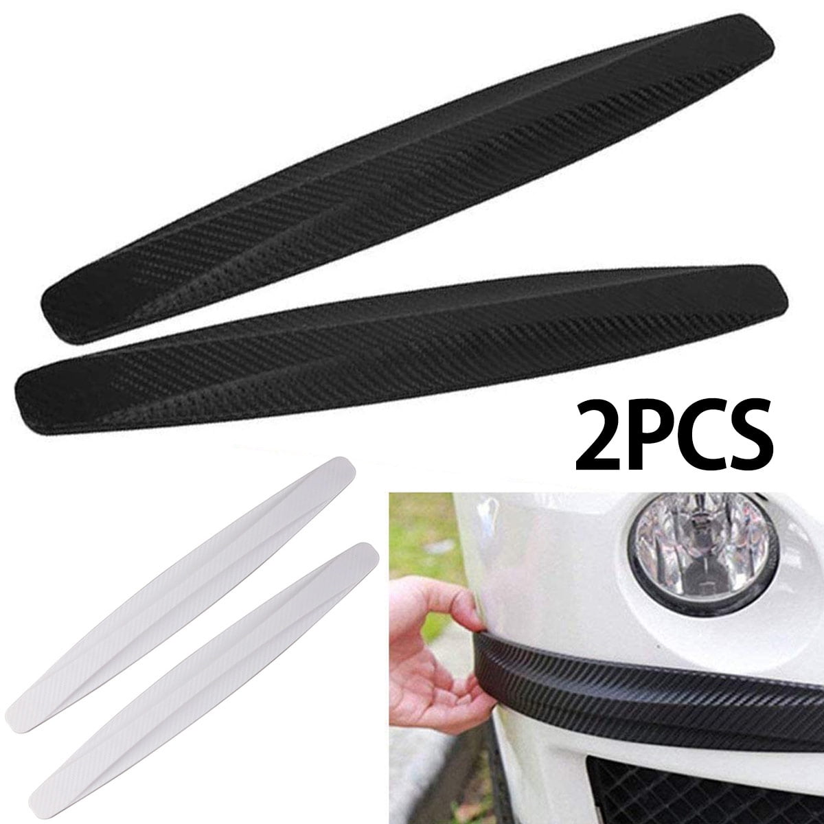 Pluokvzr 2Pcs Car Corner Bumper Guard Protector Anti-Scratch Trim Cover ...