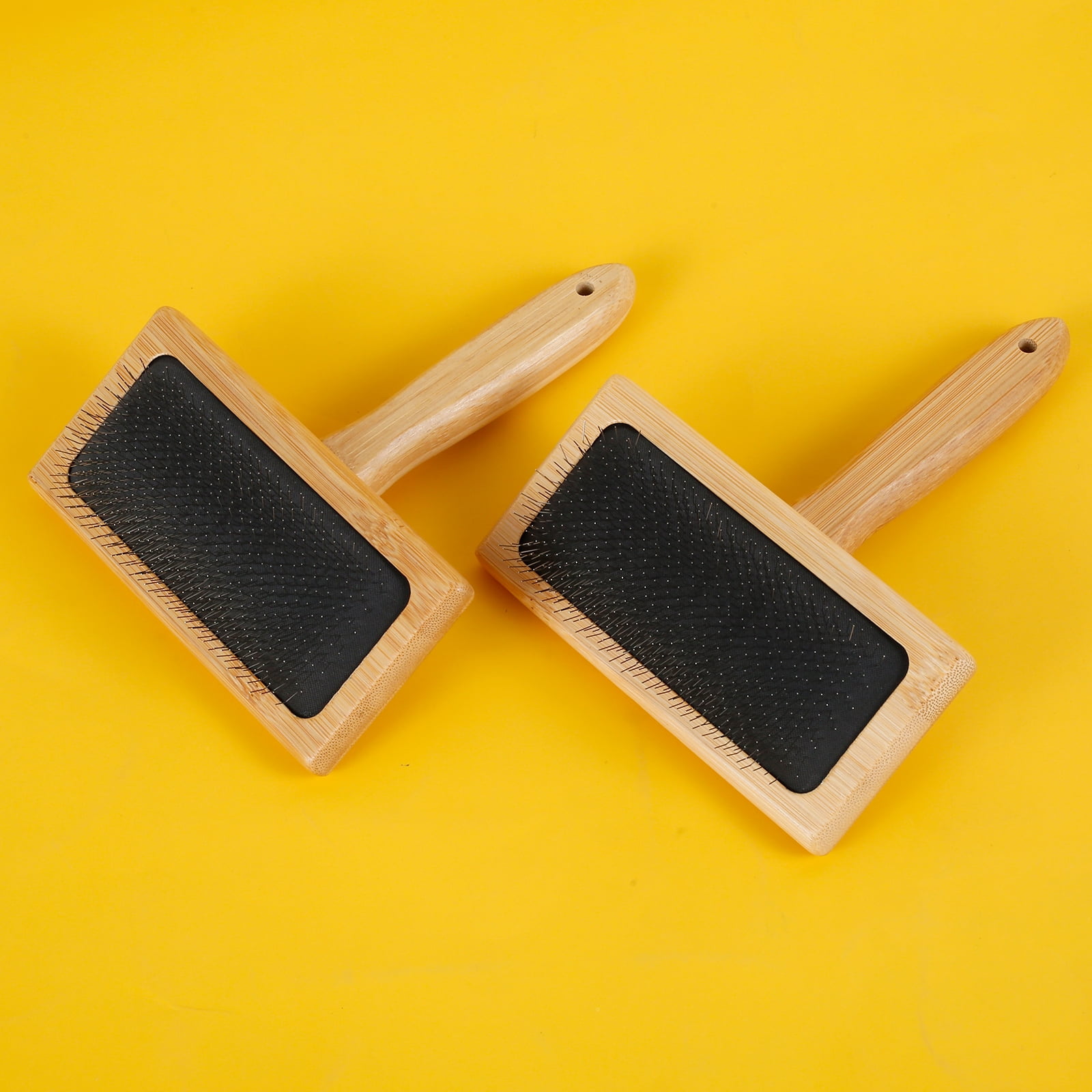 Pluokvzr 2pcs Wool Carding Comb Wool Carding Brushes with Bamboo Handle ...