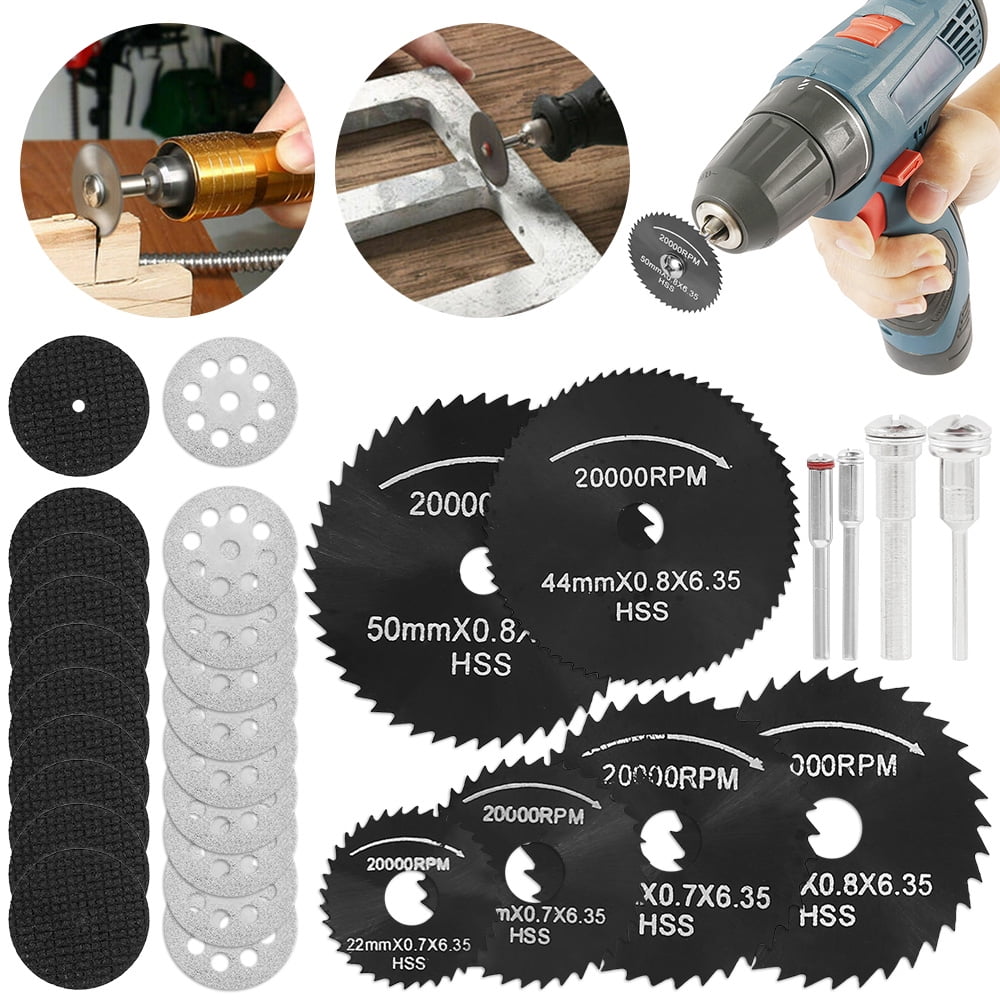 Fznkrag 30 Pcs HSS Cutting Wheel Set Saw Blades Rotary Mini Saw Disc ...