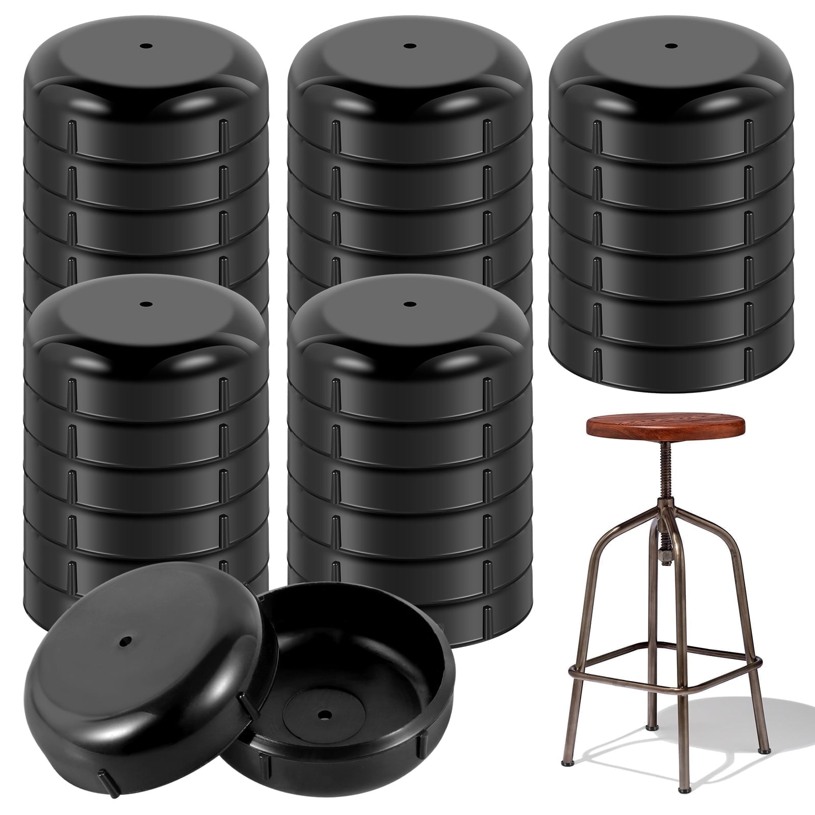 Pluokvzr 32Pcs Chair Leg Glides 1.5 Inch, Plastic Furniture Feet Caps ...
