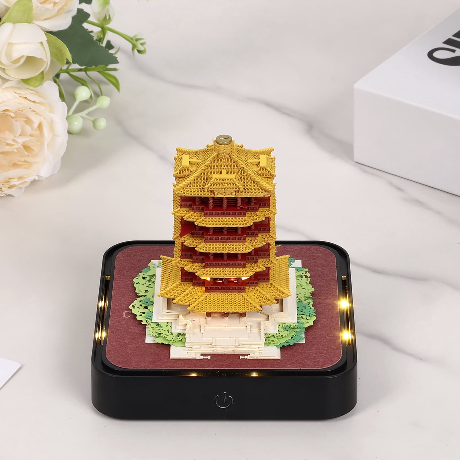 Pluokvzr 3D Desk Calendar Creative Calendar Memo Pad with LED Light ...