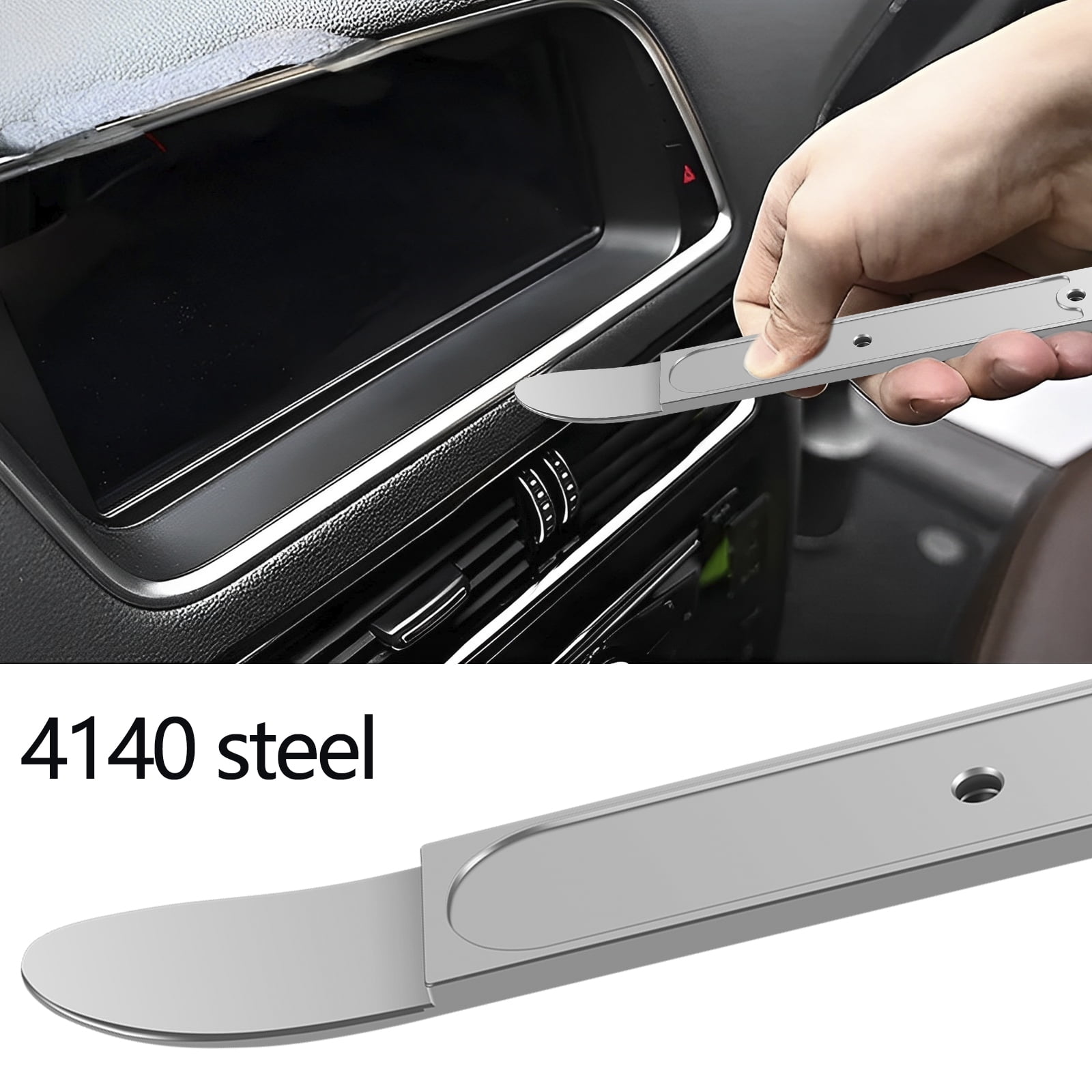 Pluokvzr 3Pcs 7.08inch Pry Tool 4140 Steel Pry Bar Trim Removal Tool ...