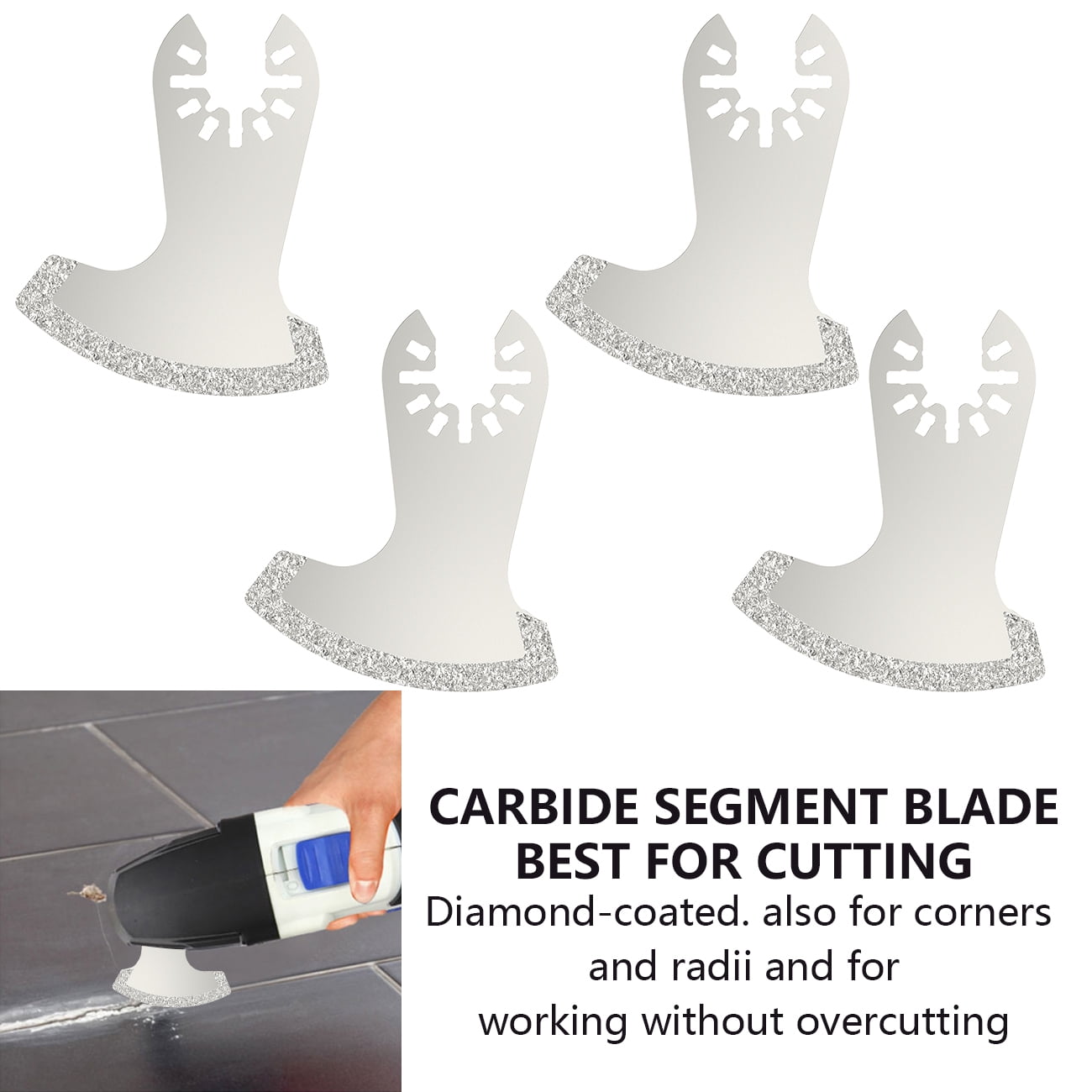 Pluokvzr 4 PCS Diamond Oscillating Saw Blades Multi Tool Diamond ...
