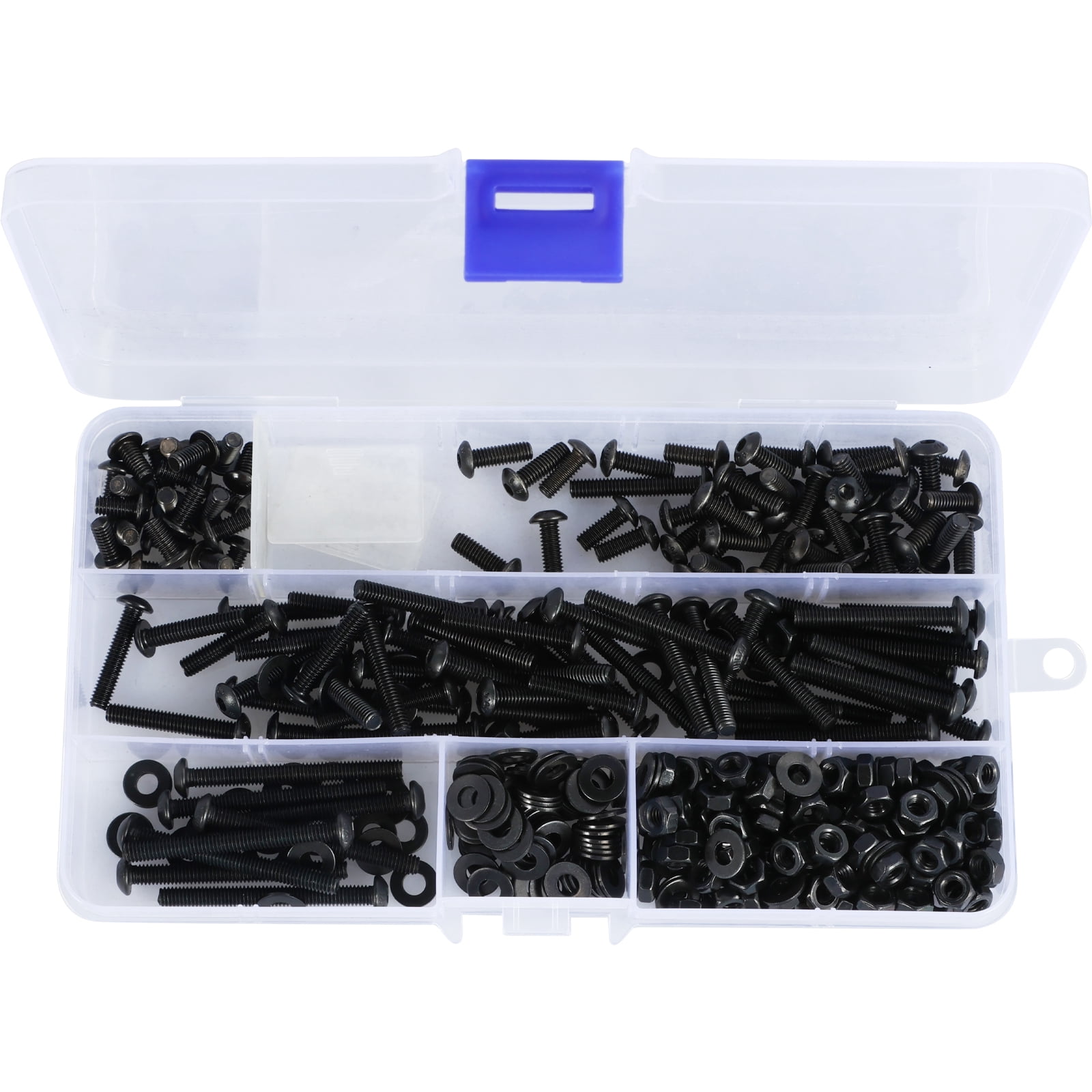 Pluokvzr 418Pcs M4 Screws Assortment Set Carbon Steel Metric Nuts and ...