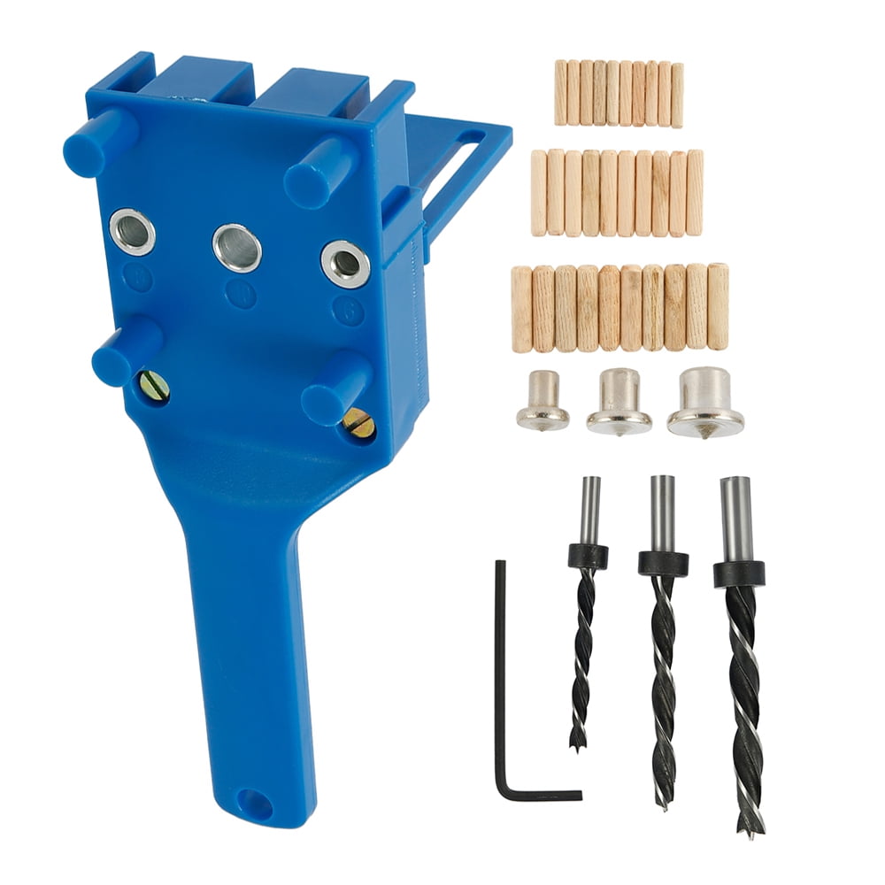 Pluokvzr 41Pcs Woodworking Doweling Jig Kit 6/8/10 mm Handheld Wood ...