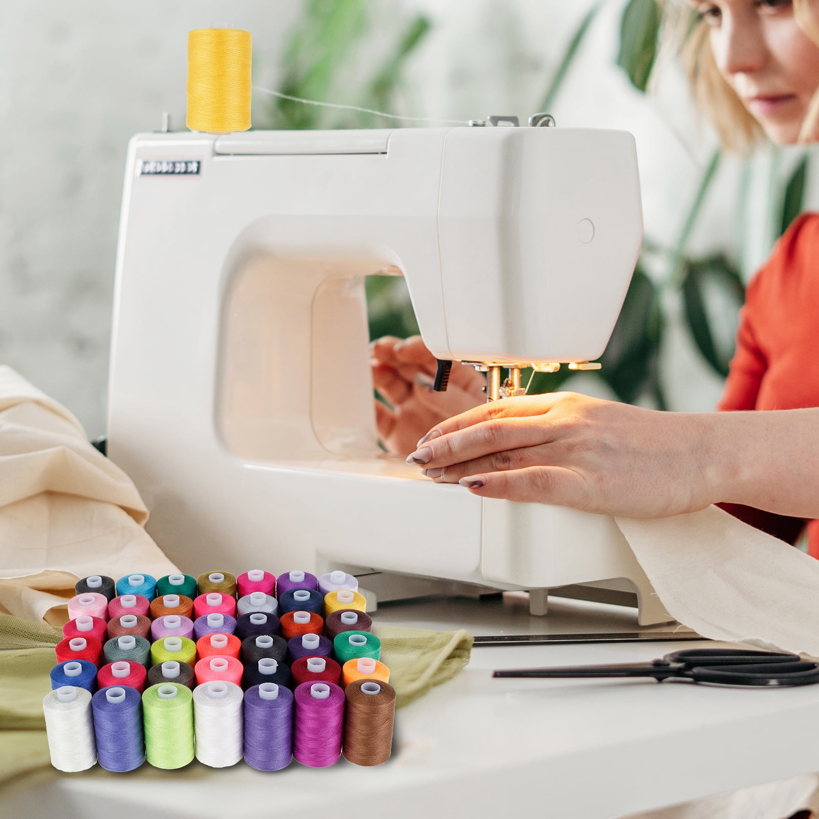 Pluokvzr 42 pcs 1000 Yards Sewing Machine Thread for Sewing 42 Colors ...