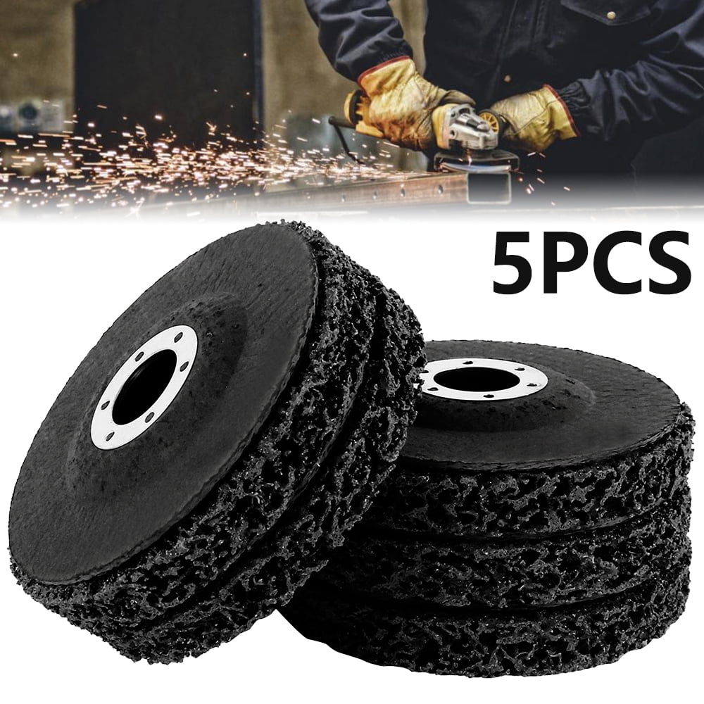 Pluokvzr 5PCS 4.5" x 7/8" Stripping Wheel Black Strip Discs Abrasive ...