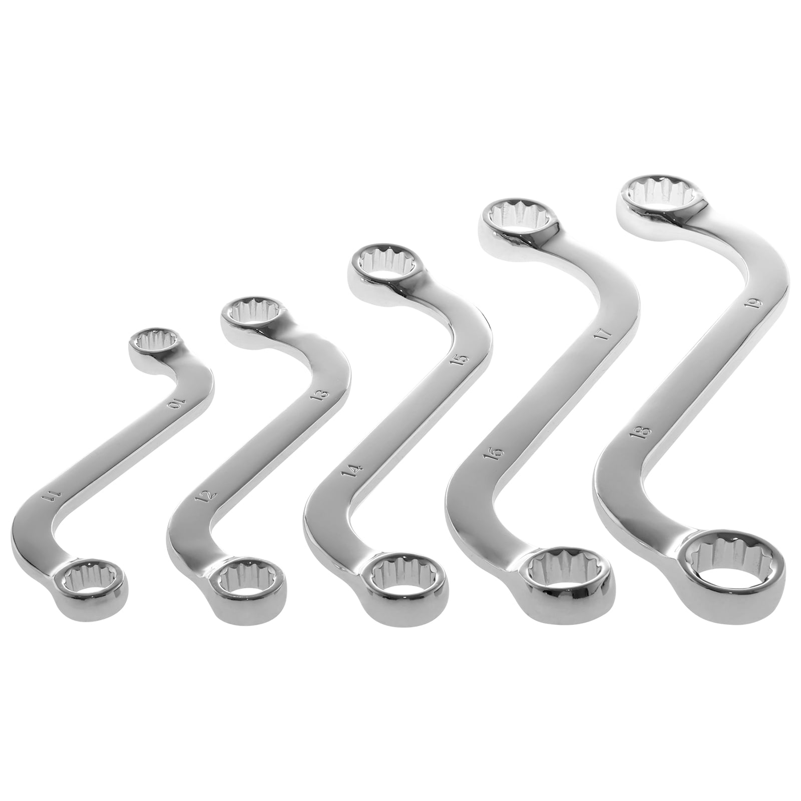 Pluokvzr 5pcs S Shape Wrench Chrome Vanadium Steel Heavy Duty Double ...