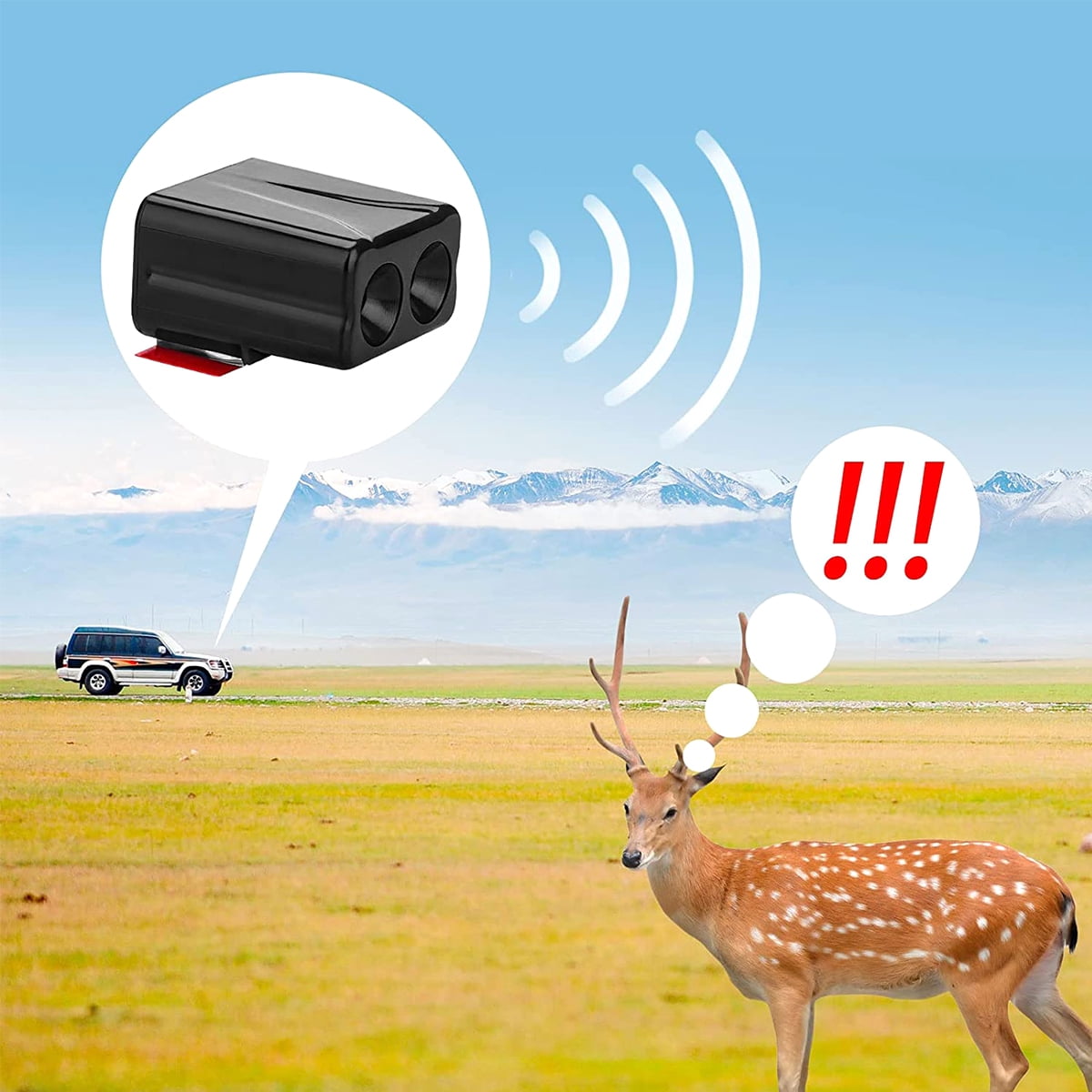 Pluokvzr 6Pcs Auto Deer Alert Whistle: Ultrasonic Safety Sound Alarm ...