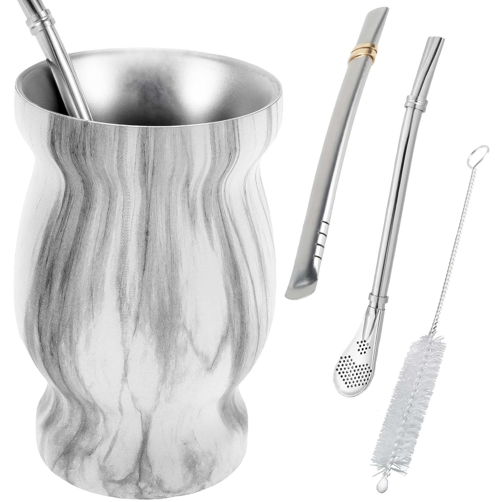 Tzgsonp 8oz Yerba Mate Cup Stainless Steel Mate Tea Cup Insulated Yerba ...