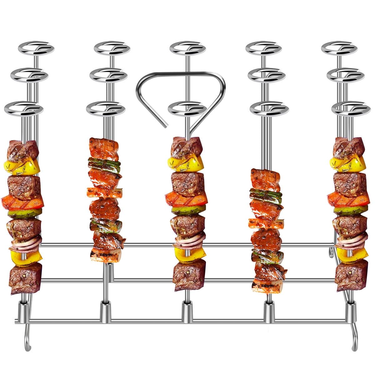 Pluokvzr Air Fryer Skewer Stand Rectangle Stainless Steel Skewers Rack ...