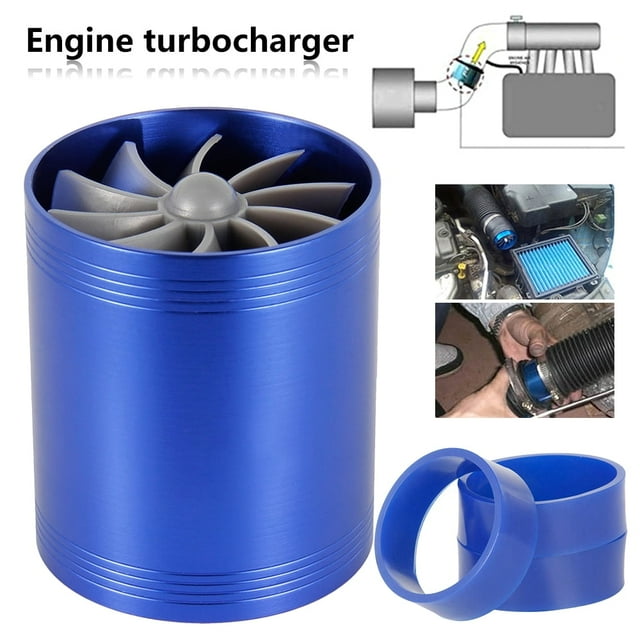 Pluokvzr Air Intake Turbonator Double Turbo Charger Gas Fuel Saver for ...