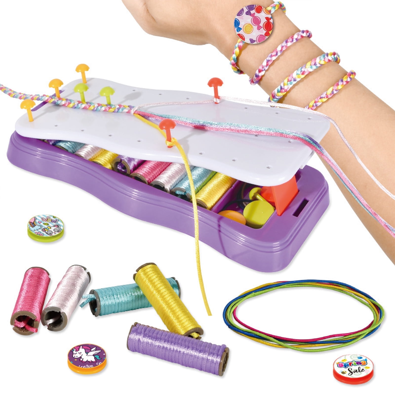 Pluokvzr Braiding Bracelet Kit 46pcs Friendship Bracelet Making Kit DIY ...