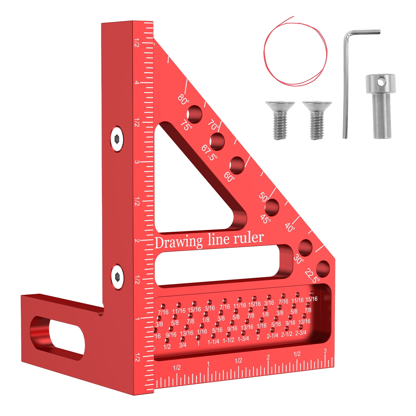 Pluokvzr Carpenter Square Ruler Easy to Clean Square Protractor ...