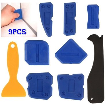 Hyper Tough 3-in-1 Caulk Tool with Stainless Steel Scraper End and ...