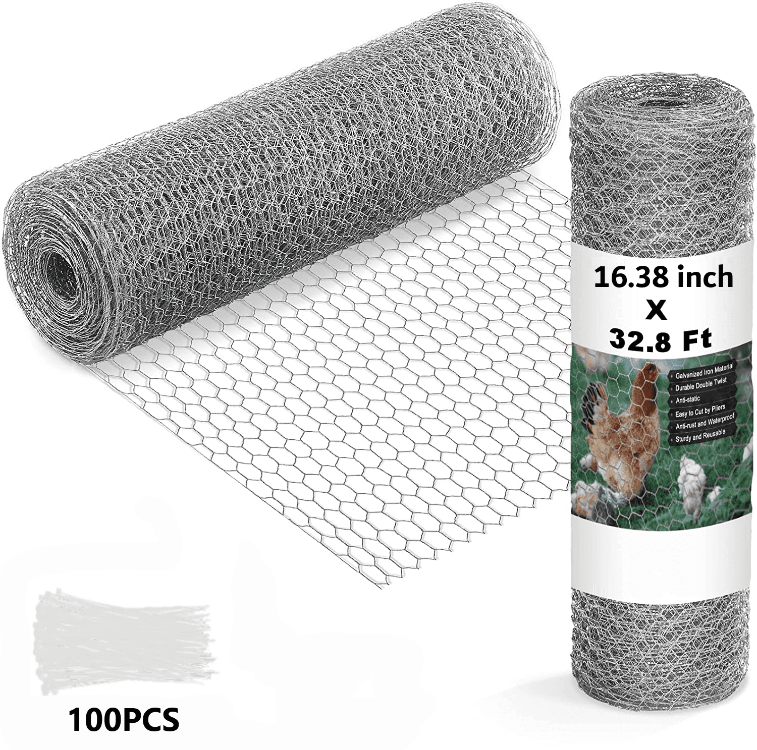 Pluokvzr Chicken Wire Netting, Galvanized Iron Mesh Garden Fence ...