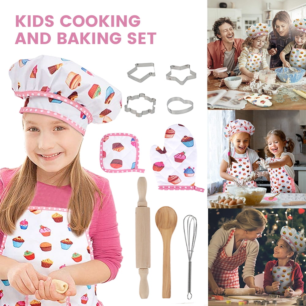 Pluokvzr Cooking and Baking Costume Set for Kids Chef Role Play Hat ...