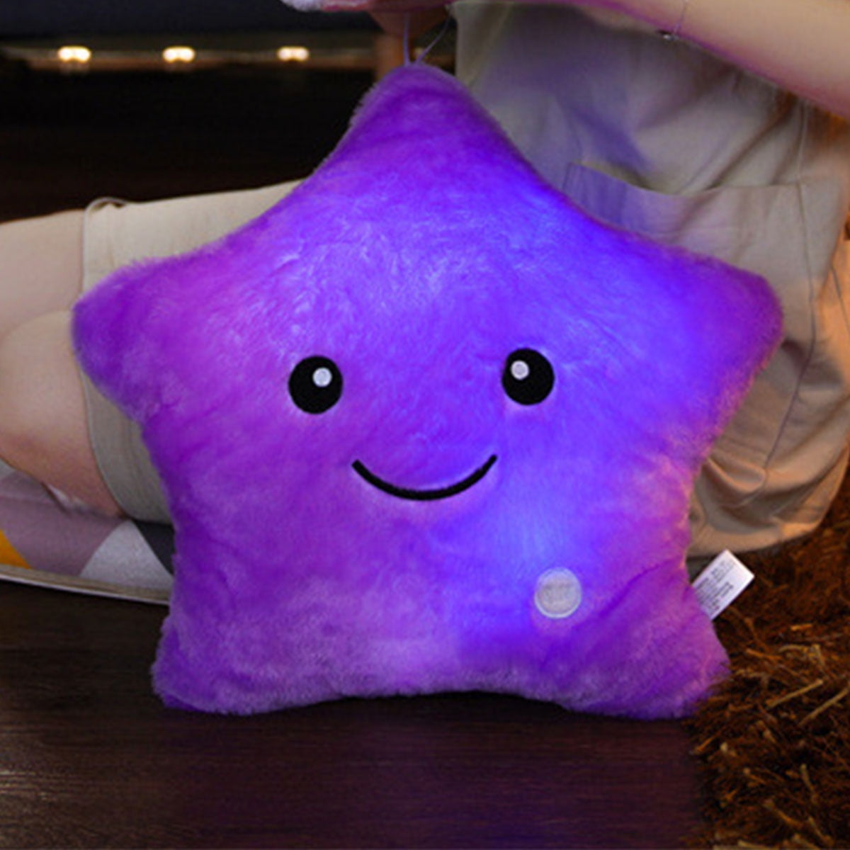 Pluokvzr Creative Twinkle Star Light up Night LED Plush Pillows Stuffed ...