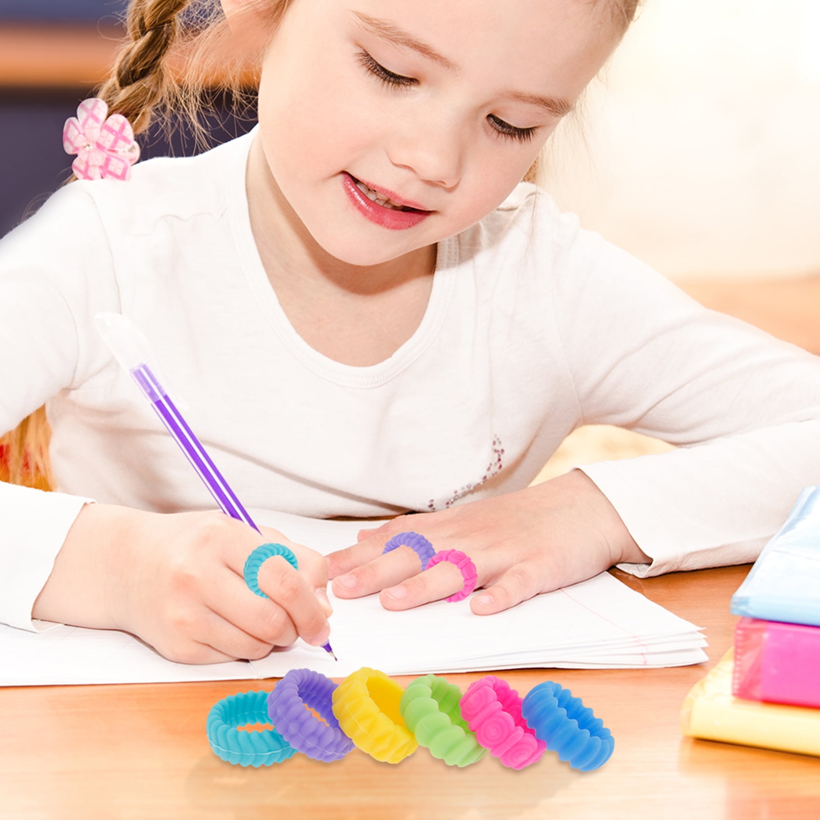 Pluokvzr Fidgets Toys Sensory Rings Safe Kid Toy Ring Versatile Finger ...