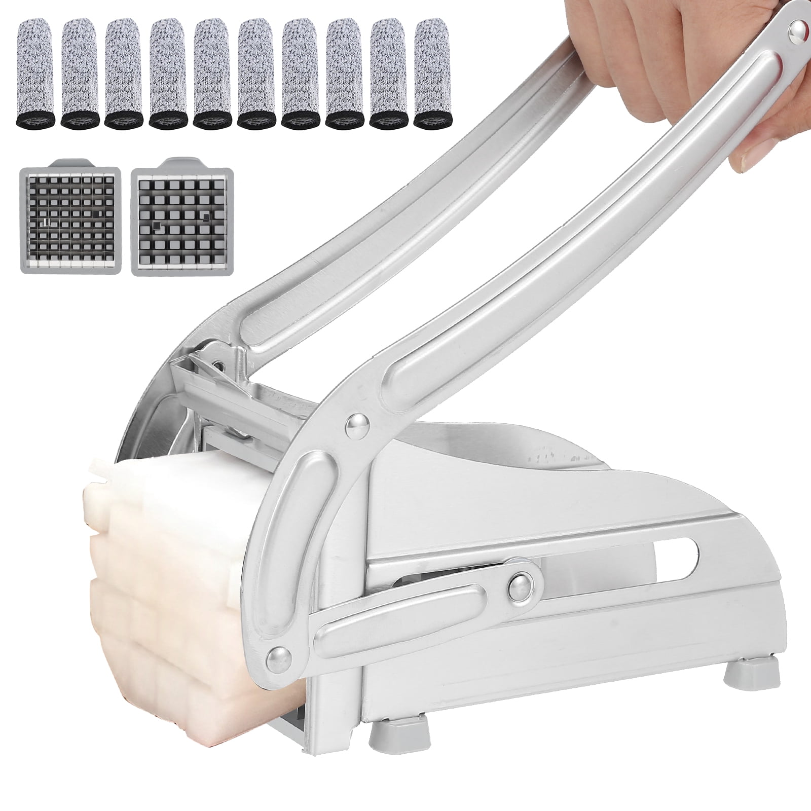 Pluokvzr French Fry Cutter Stainless Steel Potato Slicer Fry Cutter ...
