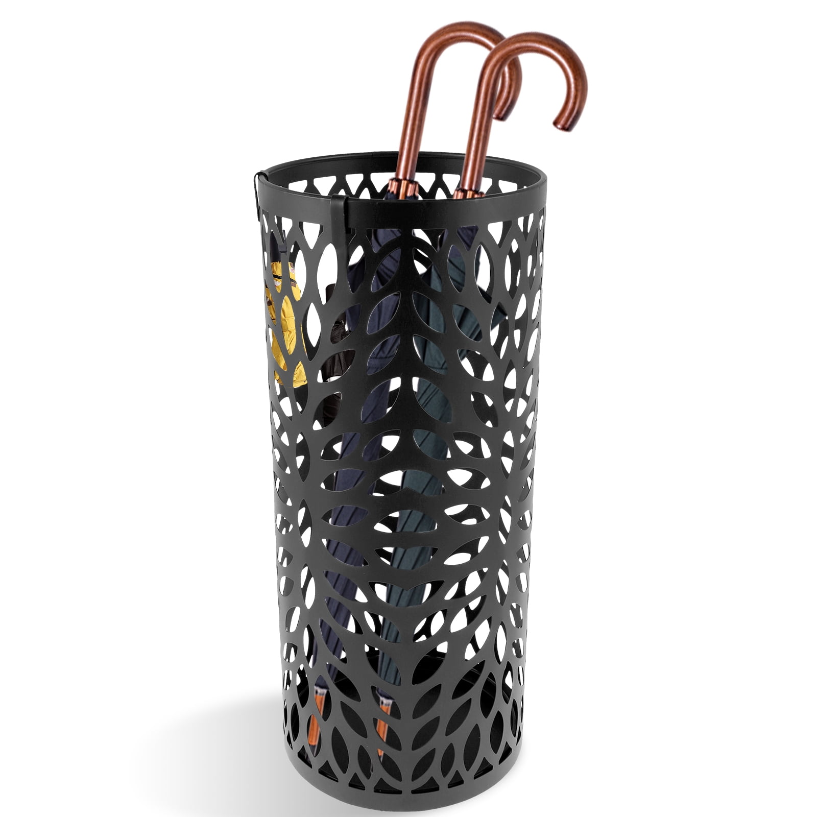 Pluokvzr Iron Umbrella Stand Umbrella Holder Basket for Entryway Free ...