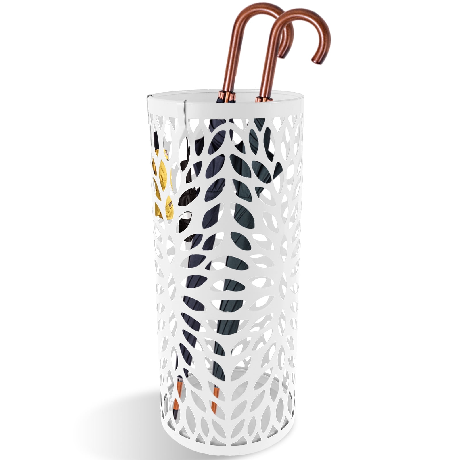 Pluokvzr Iron Umbrella Stand Umbrella Holder Basket for Entryway Free ...