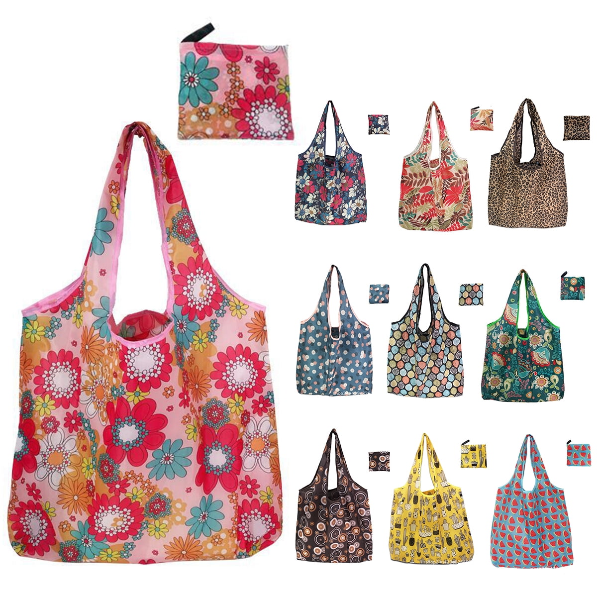 Large Capacity Shopping Bags 10 Pack Reusable and Foldable Grocery Bags ...