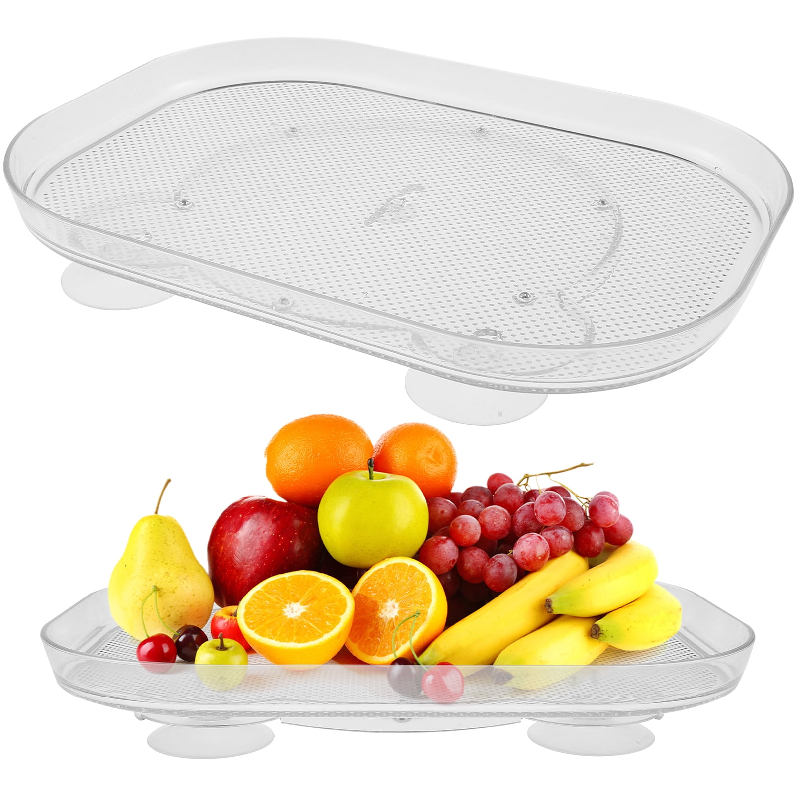 Pluokvzr Lazy Susan Turntable Organizer for Refrigerator 360 Degree ...