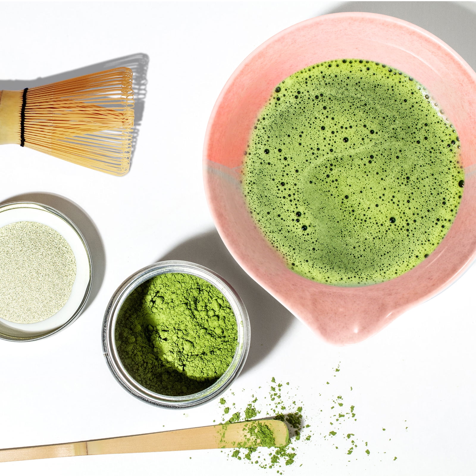 Pluokvzr Matcha Whisk Set Ceramic Matcha Bowl with Pouring Spout Matcha ...