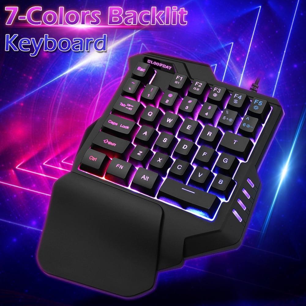 Pluokvzr One Hand Mechanical Gaming Keyboard Half Keyboard Small Gaming ...