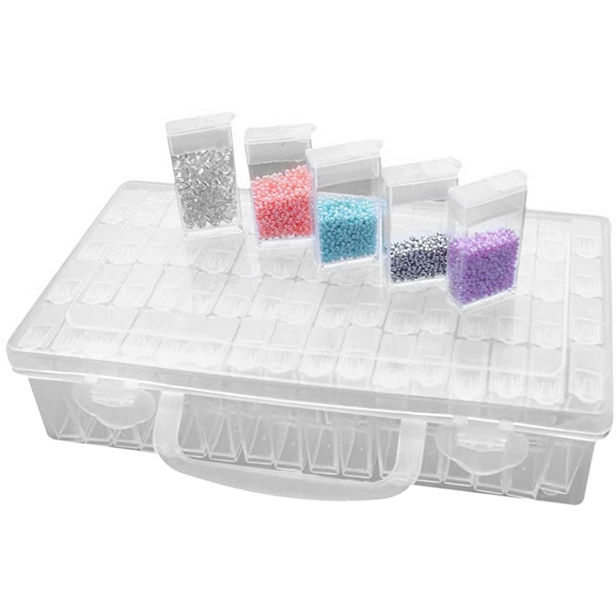 Pluokvzr Plastic Seed Storage Box Reusable 64 Slots Seed Storage ...