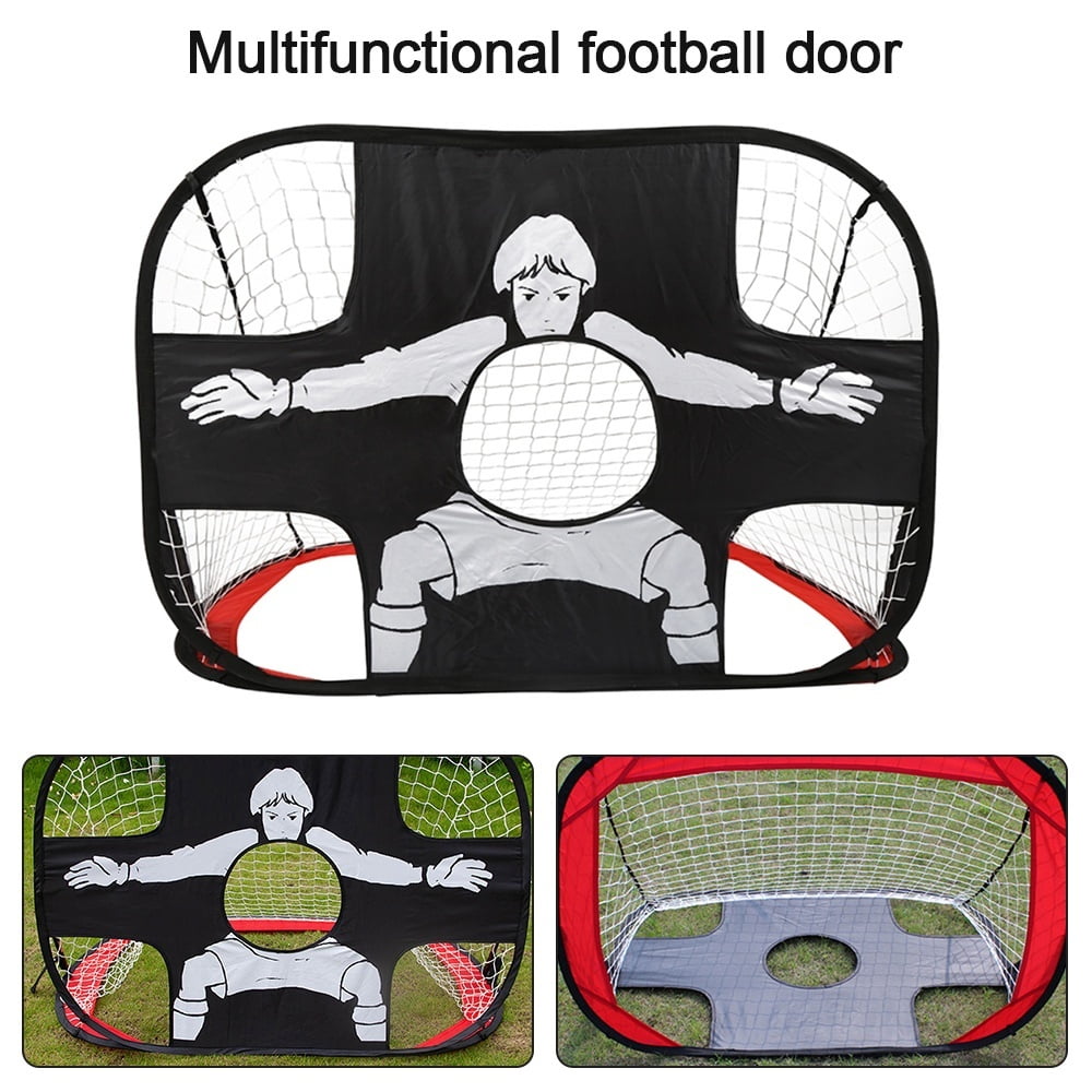 Pluokvzr Pop Up Kids Football Goal Net, Durable Nylon, Black, Corner ...
