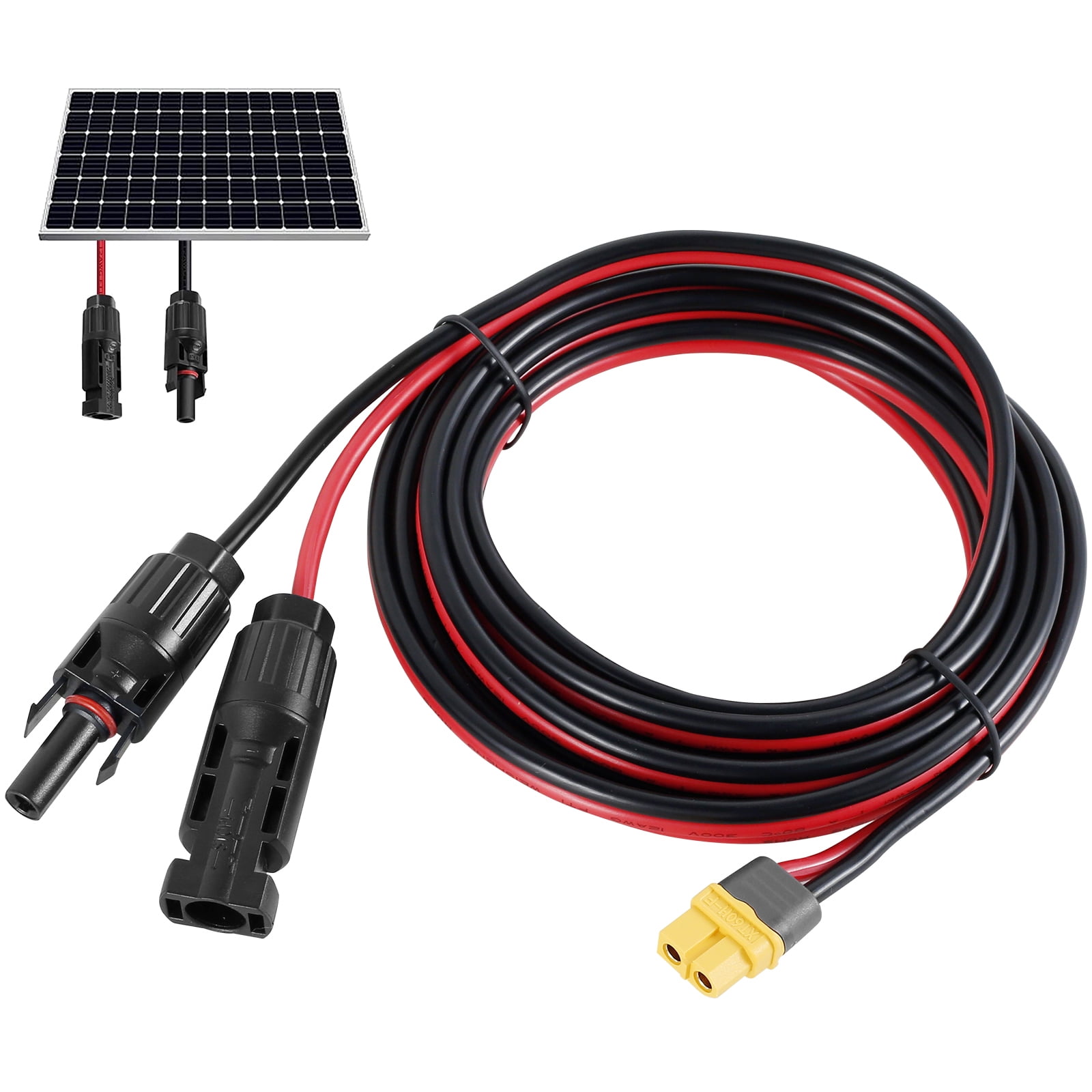Lzvxtym Power Solar to XT60 Charge Extension Cable IP67 Waterproof ...