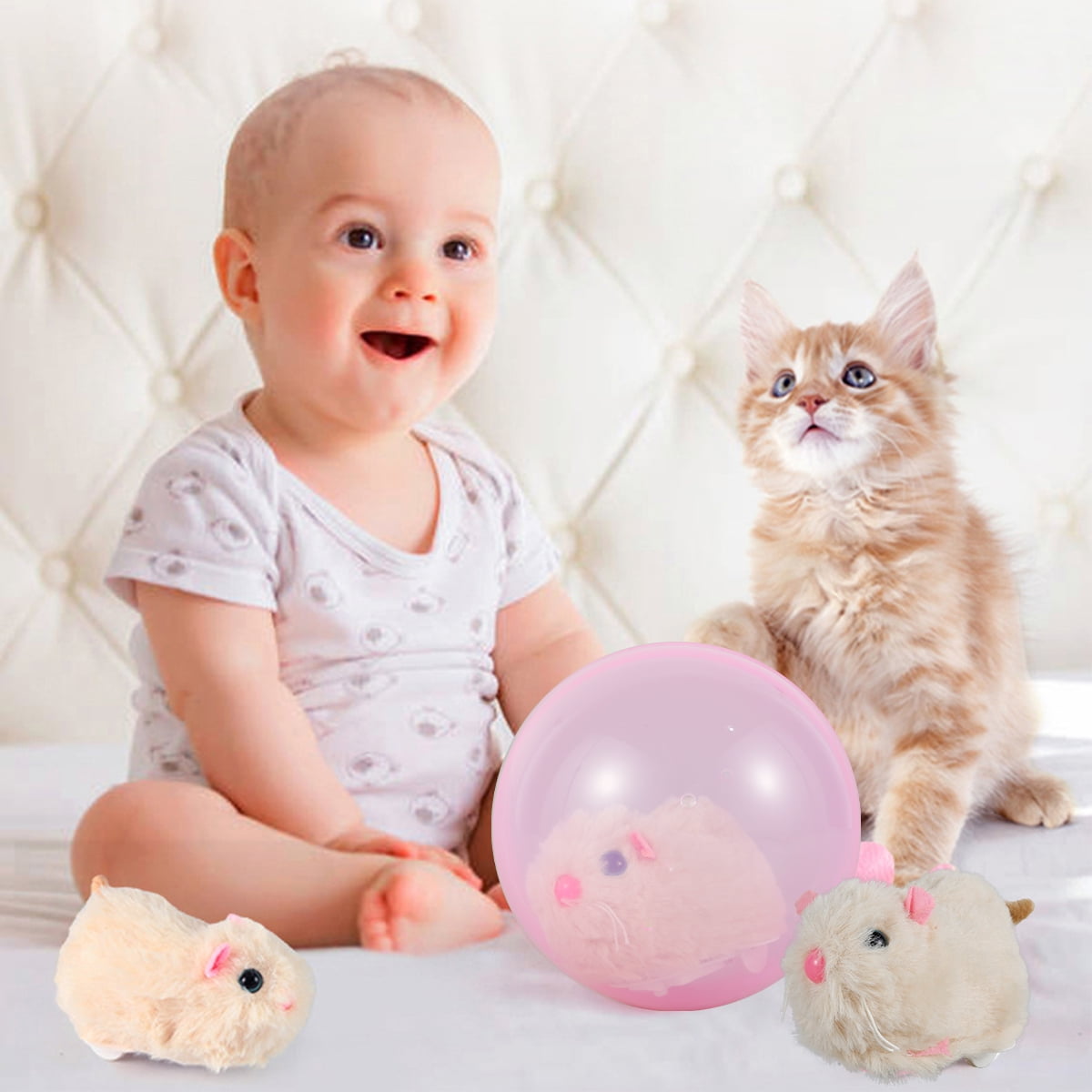 Pluokvzr Rolling Ball Toy Cute Cartoon Hamster Ball Electric Toy Animal ...